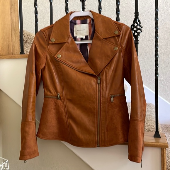 Anthropologie | Jackets & Coats | Anthro Robyn Faux Leather Moto Jacket ...